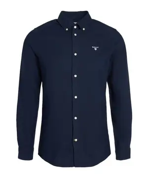 Barbour Button-down Plain Shirt - Navy