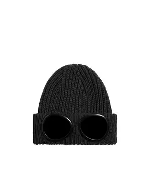 C.P. COMPANY Goggles Knitted Hat - Black
