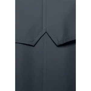 Rains Hooded Long-sleeved Raincoat - Black