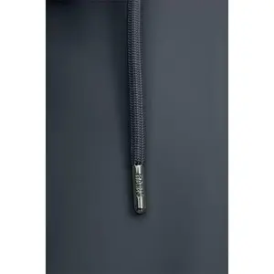 Rains Hooded Long-sleeved Raincoat - Black