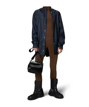 Rains Hooded Long-sleeved Raincoat