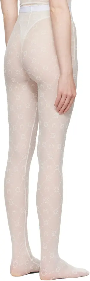MARINE SERRE Flocked Mesh Tights