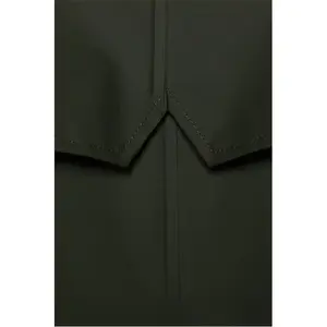 Rains Hooded Long-sleeved Raincoat - Black