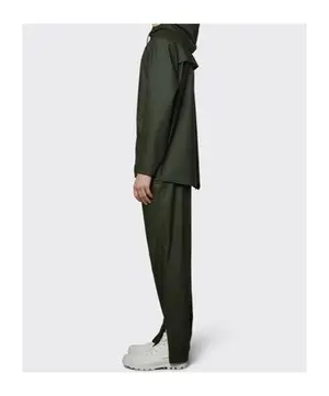 Rains Hooded Long-sleeved Raincoat - Black