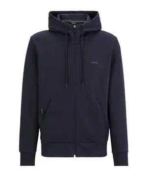 Hugo Boss Full-zip Hoodie - Black