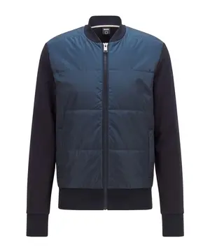 Hugo Boss Skiles Quilted Hybrid Bomber Jacket