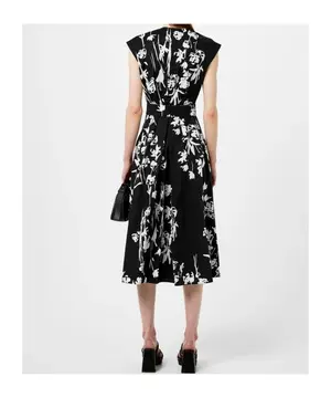 Marella Printed Belted Midi Dress
