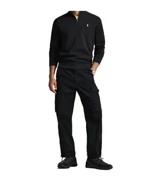 Polo Ralph Lauren Quarter Zip-up Hoodie - Black