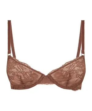 Ralph Lauren Lace Demi-cup Bra - Brown