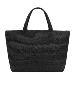 Saint Laurent Raffia Tote Bag