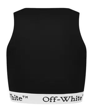 Off-White Zip Up Sports Vest - Black