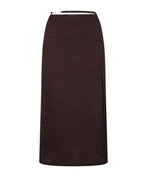 Jacquemus Slit Skirt With Graphic Pattern