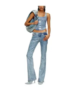 DIESEL® Sequin Cropped Denim Vest