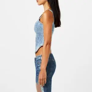 DIESEL® Sequin Cropped Denim Vest