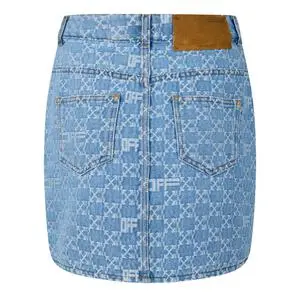 Off-White Printed Denim Mini Skirt