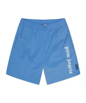 Palm Angels Logo Swim Trunks - Blue