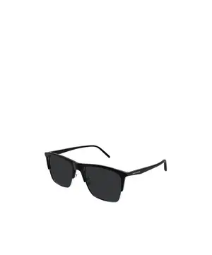 Saint Laurent Half Frame Rectangular Sunglasses