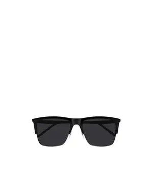 Saint Laurent Half Frame Rectangular Sunglasses
