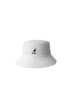 KANGOL Logo Detail Fisherman Hat - White