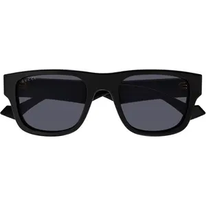 Gucci Square Sunglasses With Branded Temples