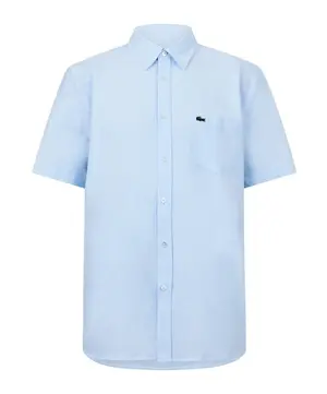 Lacoste Short Sleeve Oxford Shirt - Blue