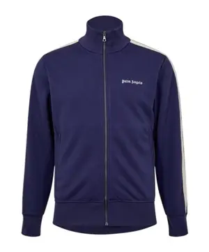 Palm Angels Classic Track Jacket With Logo Detail - Blue