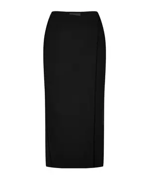 Emporio Armani Minimalist Solid Color Skirt - Black