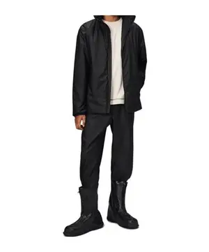 Rains Zipper Hooded Cotton Jacket