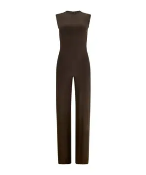 Norma Kamali Sleeveless Jumpsuit - Espresso