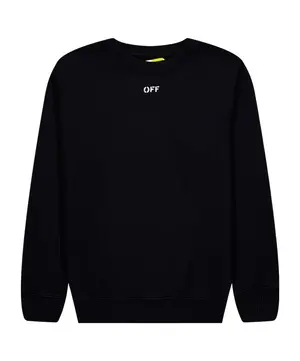 Off-White Cotton Jersey Printed Sweatshirt