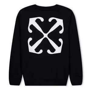 Off-White Cotton Jersey Printed Sweatshirt