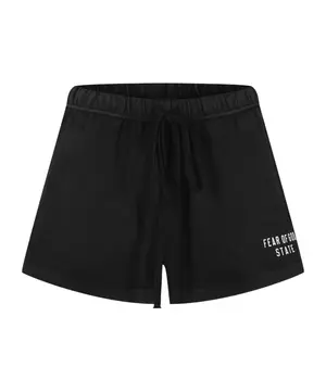 Fear Of God Elastic Waistband Shorts With Logo Print