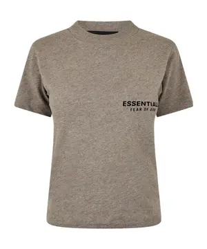 Fear Of God Crew Neck Logo T-shirt - Gray