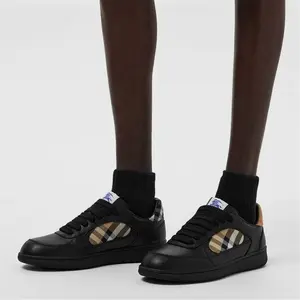 Burberry Low Top Sneakers With Iconic Check Detailing