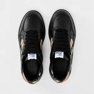 Burberry Low Top Sneakers With Iconic Check Detailing