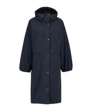 Barbour Naboo Waterproof Jacket With Hood And Elasticated Cuffs - Dark Navy