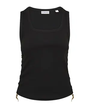 Burberry Ruched Buckle Tank Top - Black