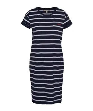 Barbour Otterburn Striped Midi Dress - Black