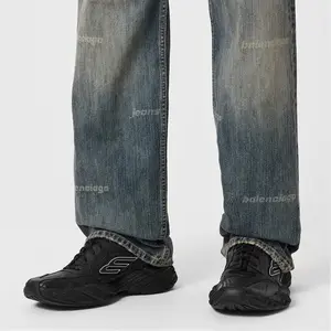Balenciaga Monday Runners" Athletic Sneakers - Black