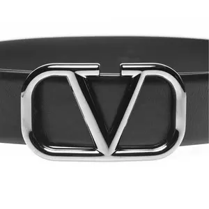 Valentino Garavani Logo Detail Leather Belt