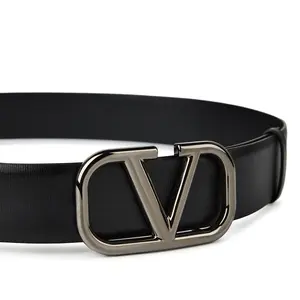 Valentino Garavani Logo Detail Leather Belt