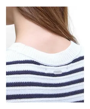 Barbour Striped Sleeveless Crew Neck Sweater