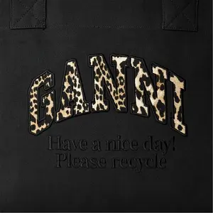 GANNI Leopard Print Tote Bag