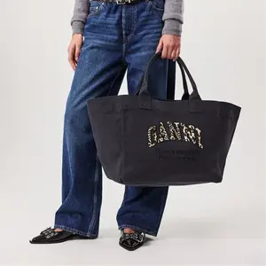 GANNI Leopard Print Tote Bag