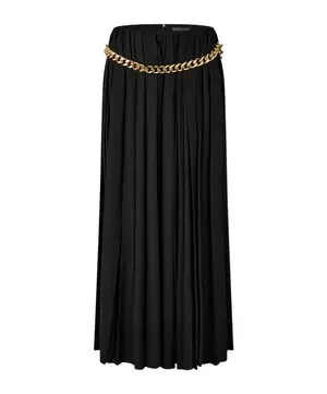 Balenciaga Pleated Skirt With Gold Chain Detail