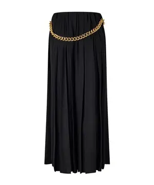 Balenciaga Pleated Skirt With Gold Chain Detail