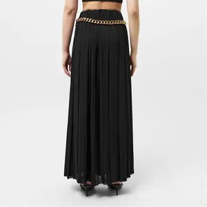 Balenciaga Pleated Skirt With Gold Chain Detail