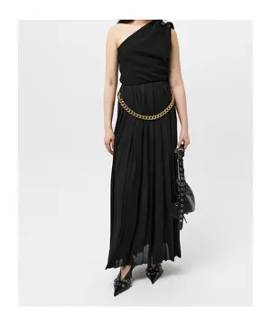 Balenciaga Pleated Skirt With Gold Chain Detail