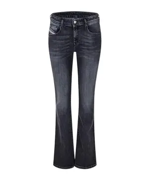 DIESEL® Flared Jeans With Five Pockets - Black