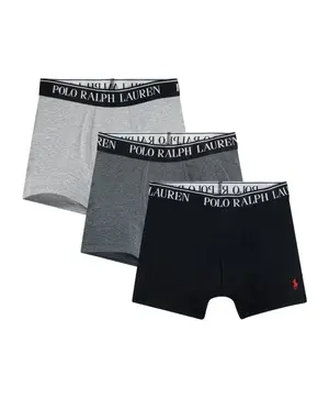 Polo Ralph Lauren Logo Briefs 3 Pack Boy Shorts - Black